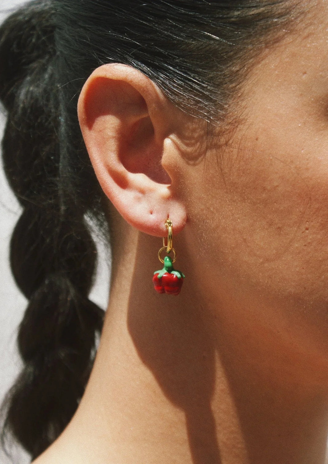 Handcrafted glass & molten earrings by Jean Riley jewellery